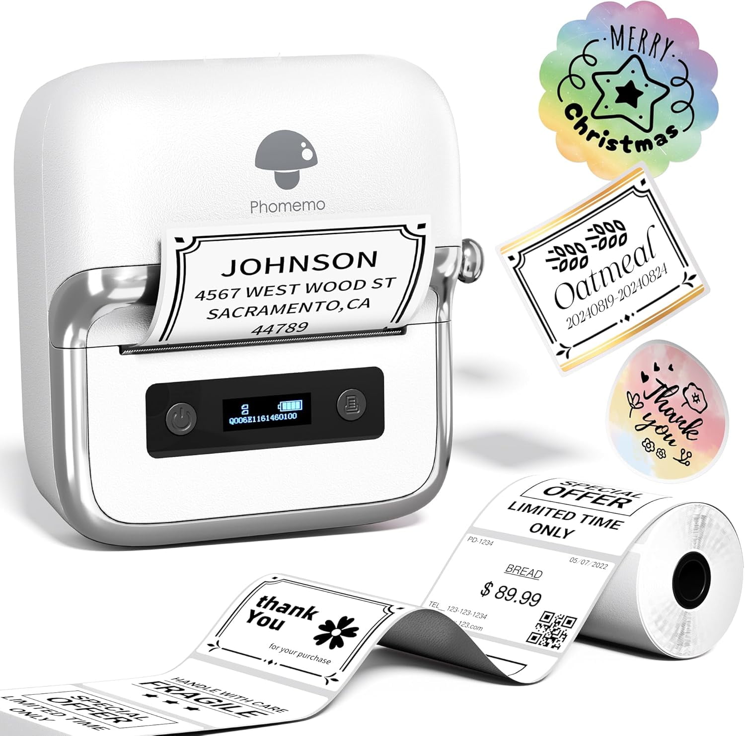 M250 Label Maker Machine with Tape, 3 Inch Label Maker for Christmas ...
