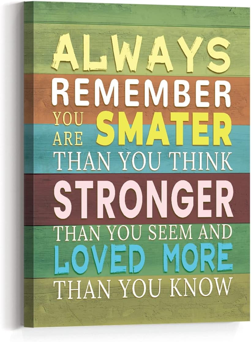 M261 You are Smater Than You Think Inspirational Wall Art Canvas,Always ...