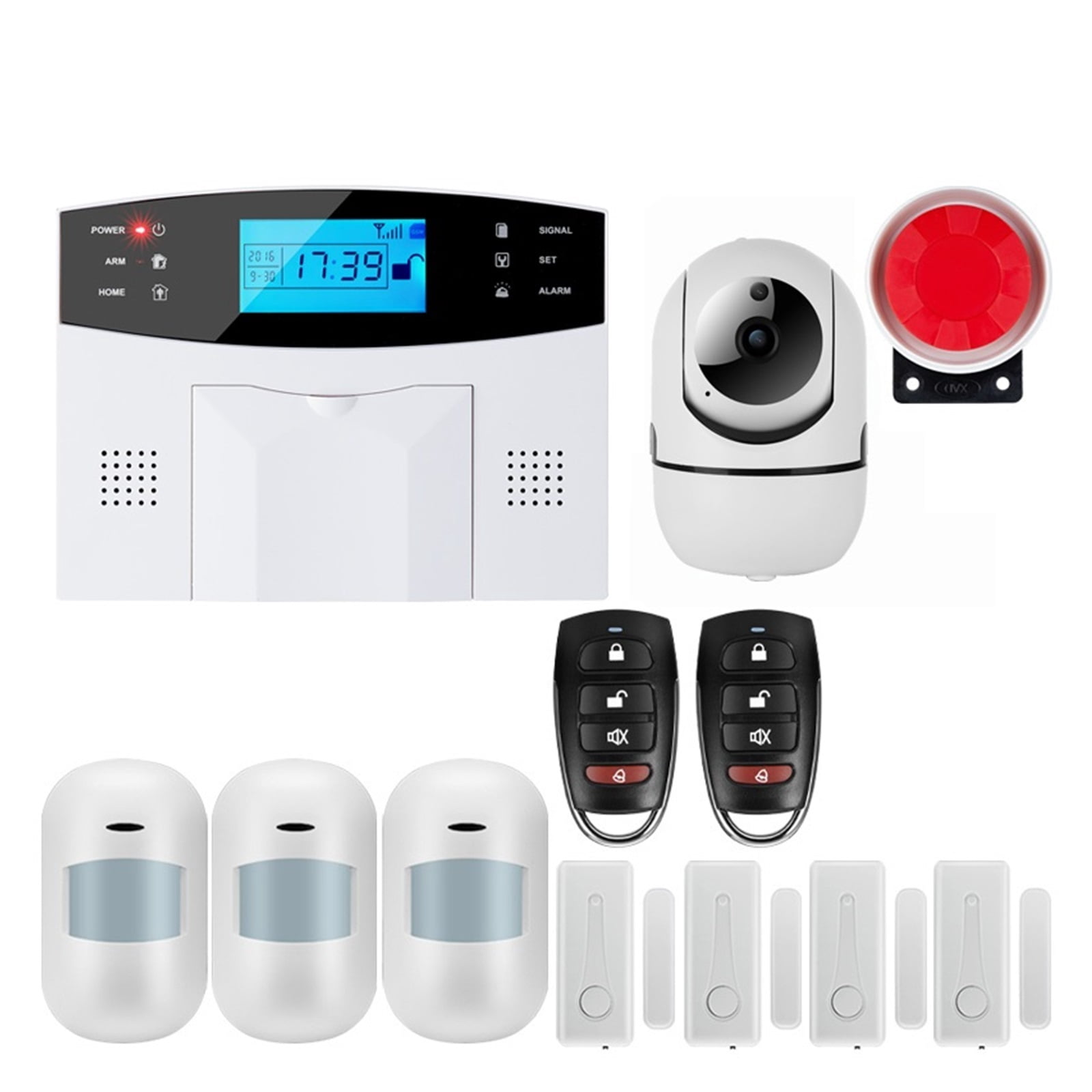 M2B Wired & Wireless GSM Home Burglar Security Alarm System Support G2B ...