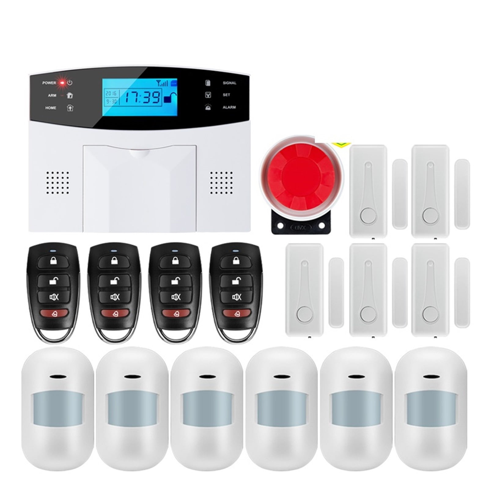 M2B Wired & Wireless GSM Home Burglar Security Alarm System Support G2B ...