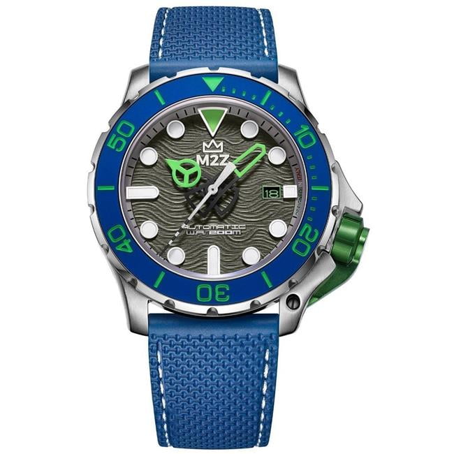 M2Z 200-003.-.MZ Diver 200 Sapphire Glass Blue Strap Grey Dial ...