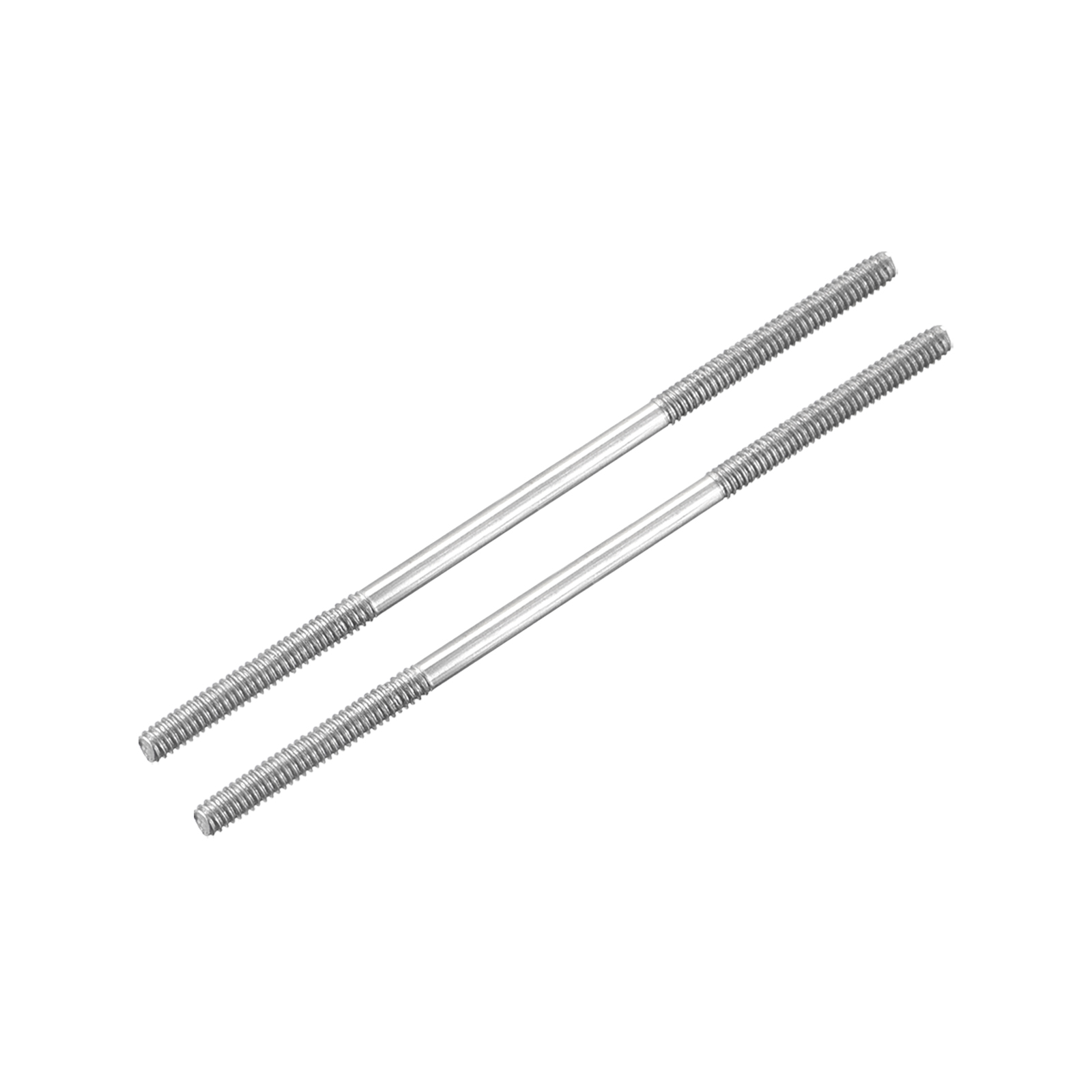 M2x50mm 304 Stainless Steel Push Rod Double End Threaded Rod for DIY, 2Pack - Walmart.com