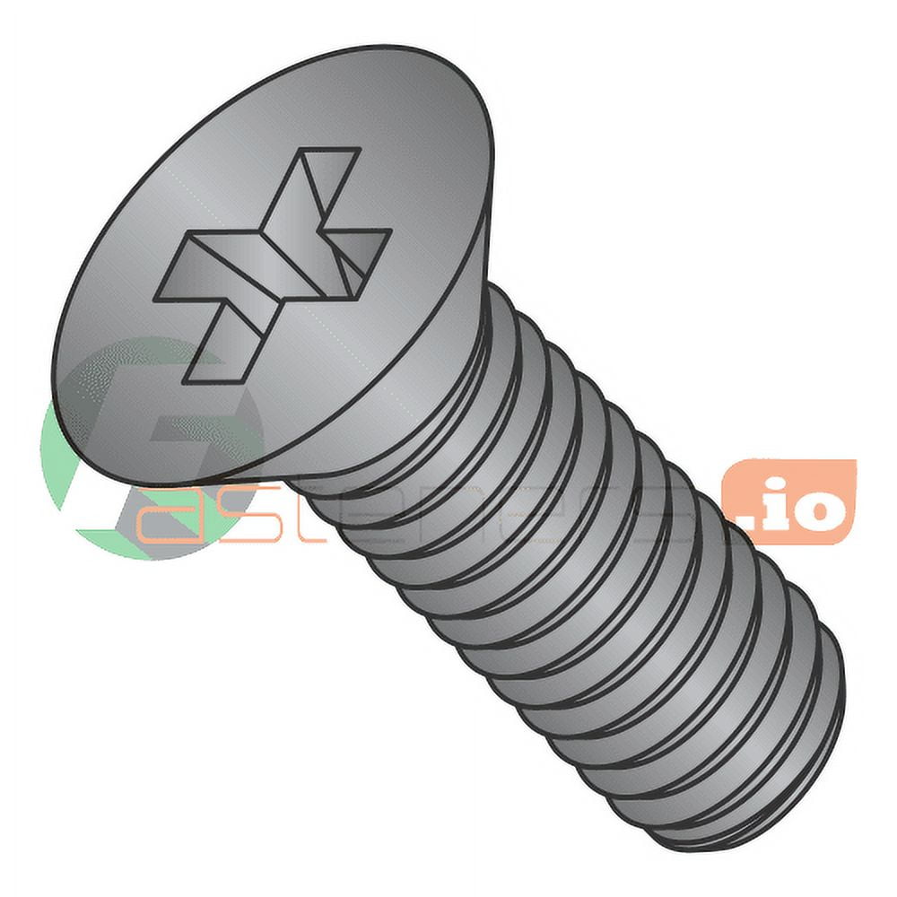 M3-0.5 x 5 mm Machine Screws / Phillips / Flat Head / 18-8 Stainless Steel / Black Oxide ...