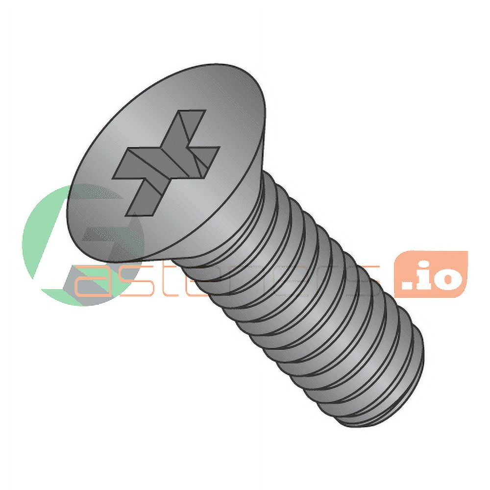 M3-0.5 x 5 mm Machine Screws / Phillips / Flat Head / Steel / Black ...