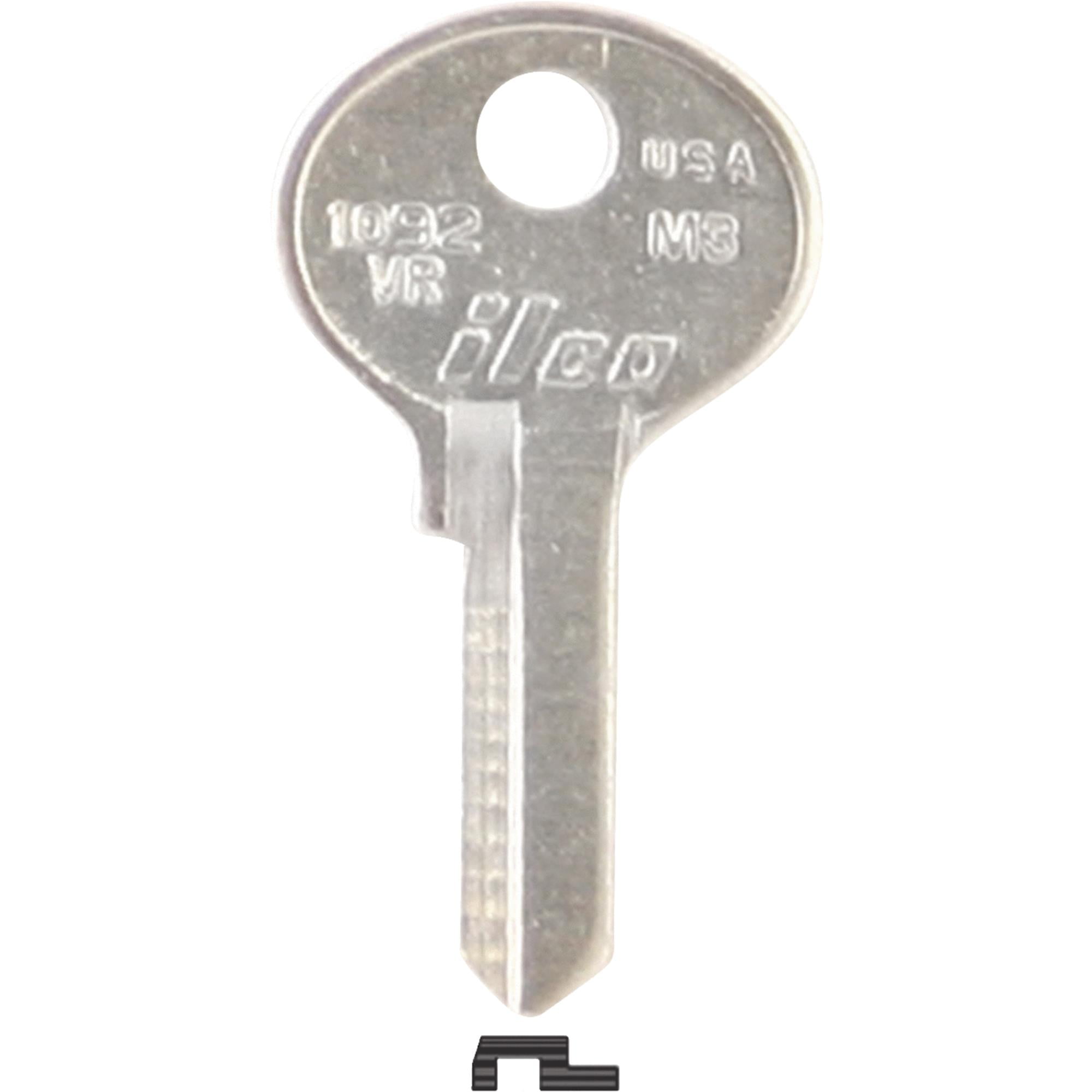 M3-1092VR Ilco Master Padlock Key Blank - Quantity 10 - Walmart.com