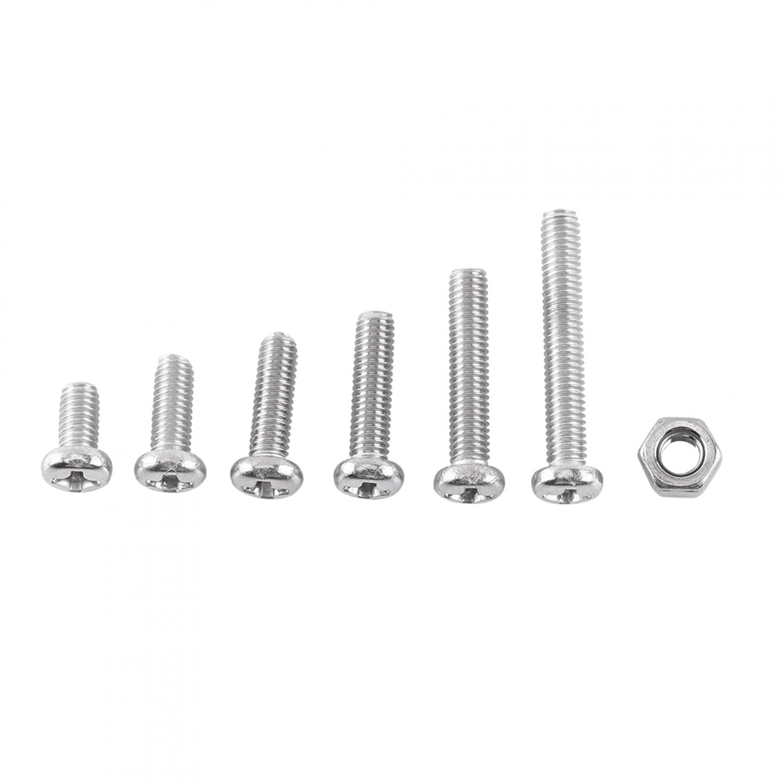 M3 304 Stainless Steel Screws Bolt With Hex Nuts Fastener(Pan head ...