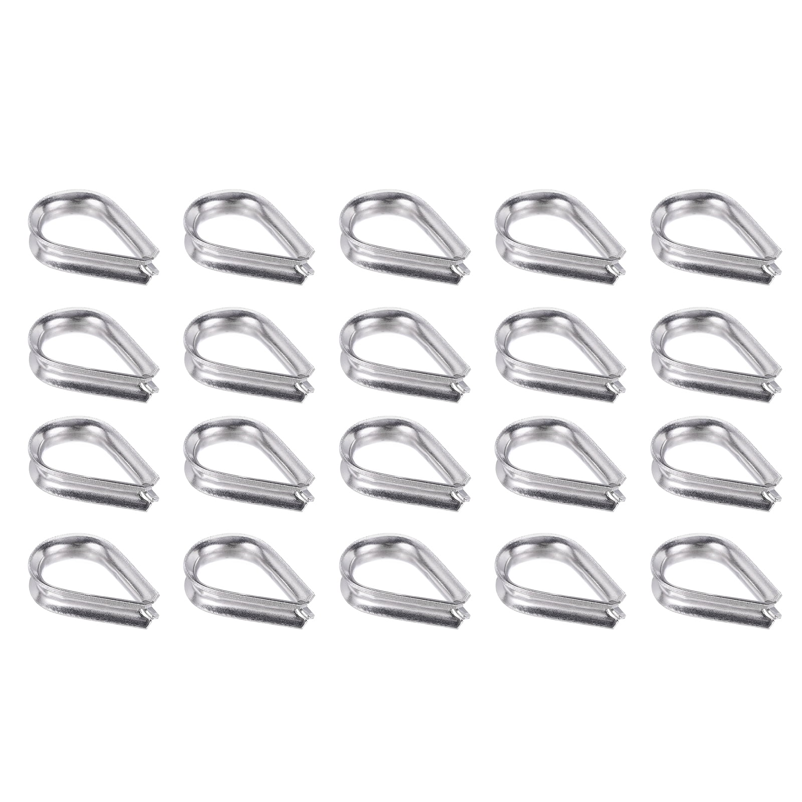 M3 316 Stainless Steel Thimble for 1/8" Dia Wire Rope Cable, 20 Pack ...