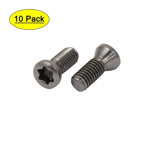 M3.5 x 10mm Metal Countersunk Head Torx Machine Screw Silver Tone 10 ...