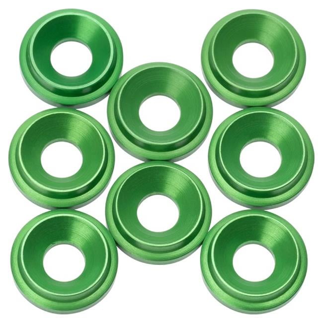 M3 7075 LowPro Countersunk Washers, Green - 8 Piece - Walmart.com