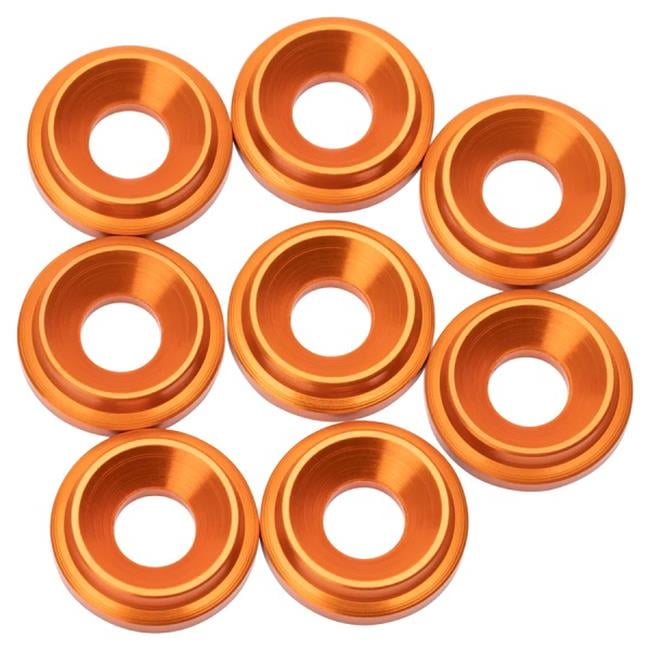 M3 7075 LowPro Countersunk Washers, Orange - 8 Piece - Walmart.com