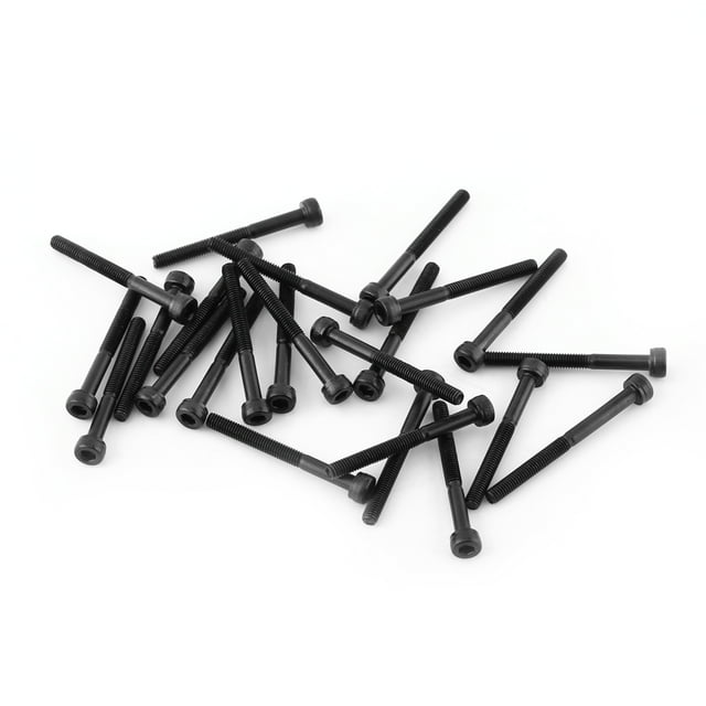 M3 Black Hex Socket Cap Head Screw Bolt Set (M3*30mm,Partially Threaded ...