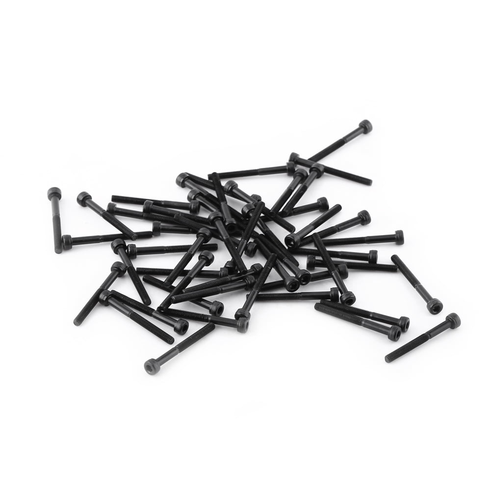 M3 Black Hex Socket Cap Head Screw Bolt Set (M3*30mm,Partially Threaded ...