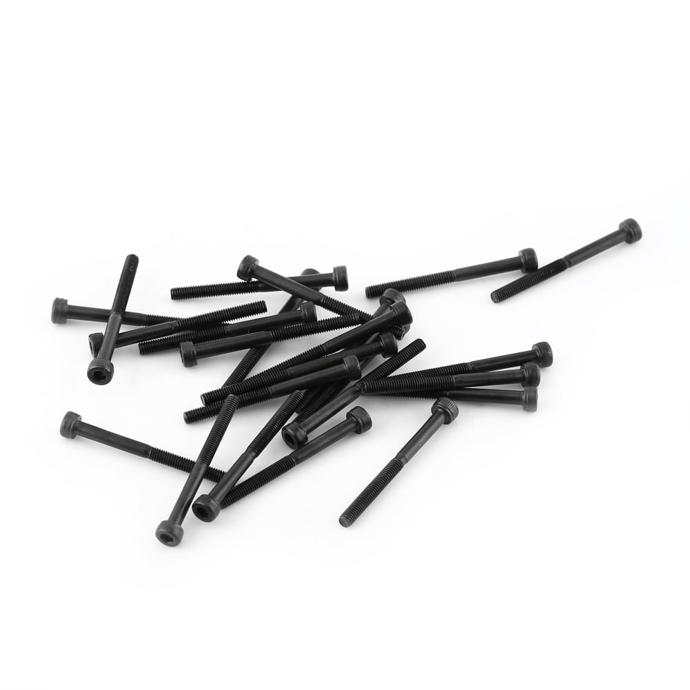 M3 Black Hex Socket Cap Head Screw Bolt Set (M3*35mm,Partially Threaded ...