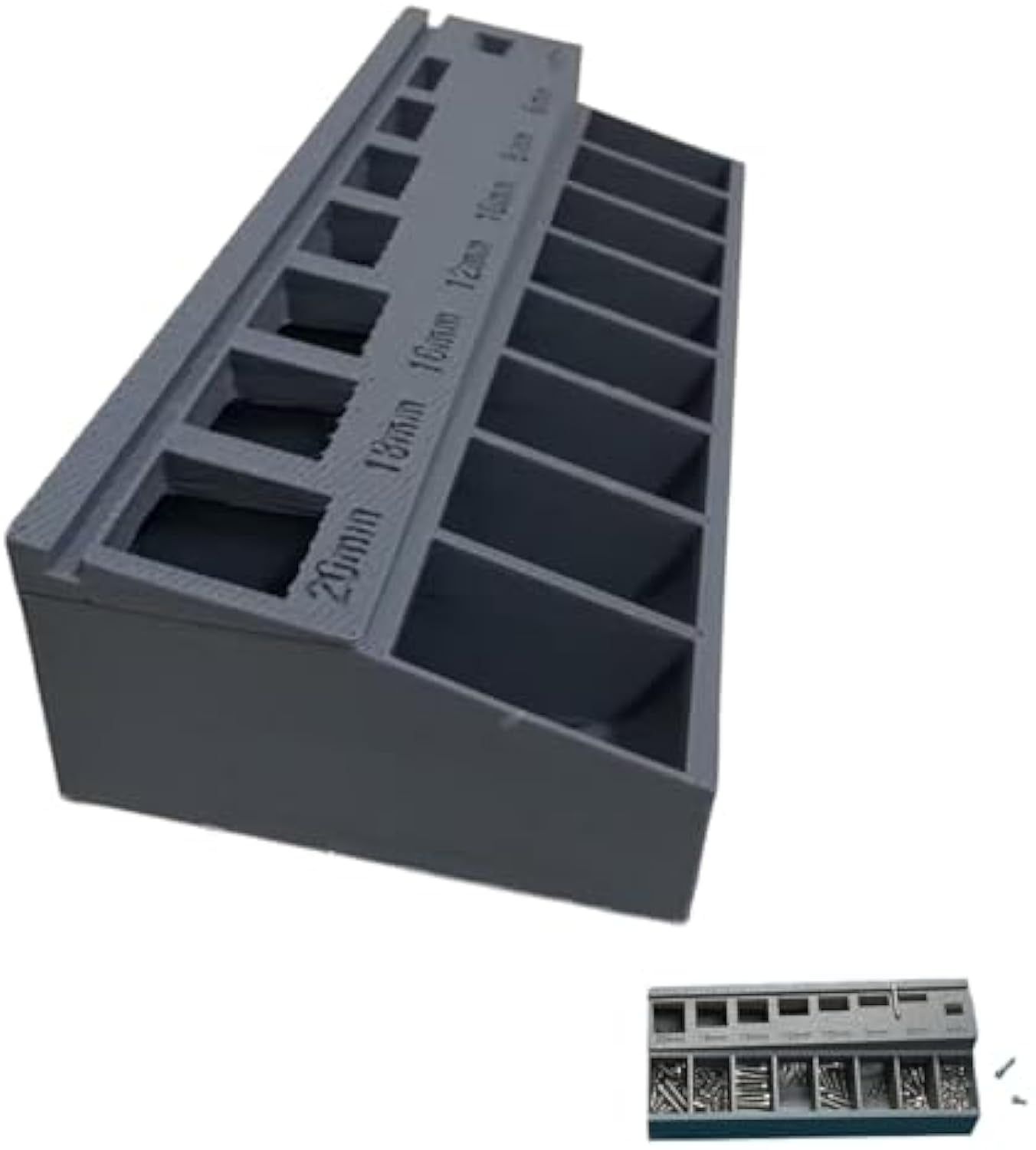 M3 Bolt Sorter, Bolt/Screw Length Sorter Tray with 7 Measuring Slots ...