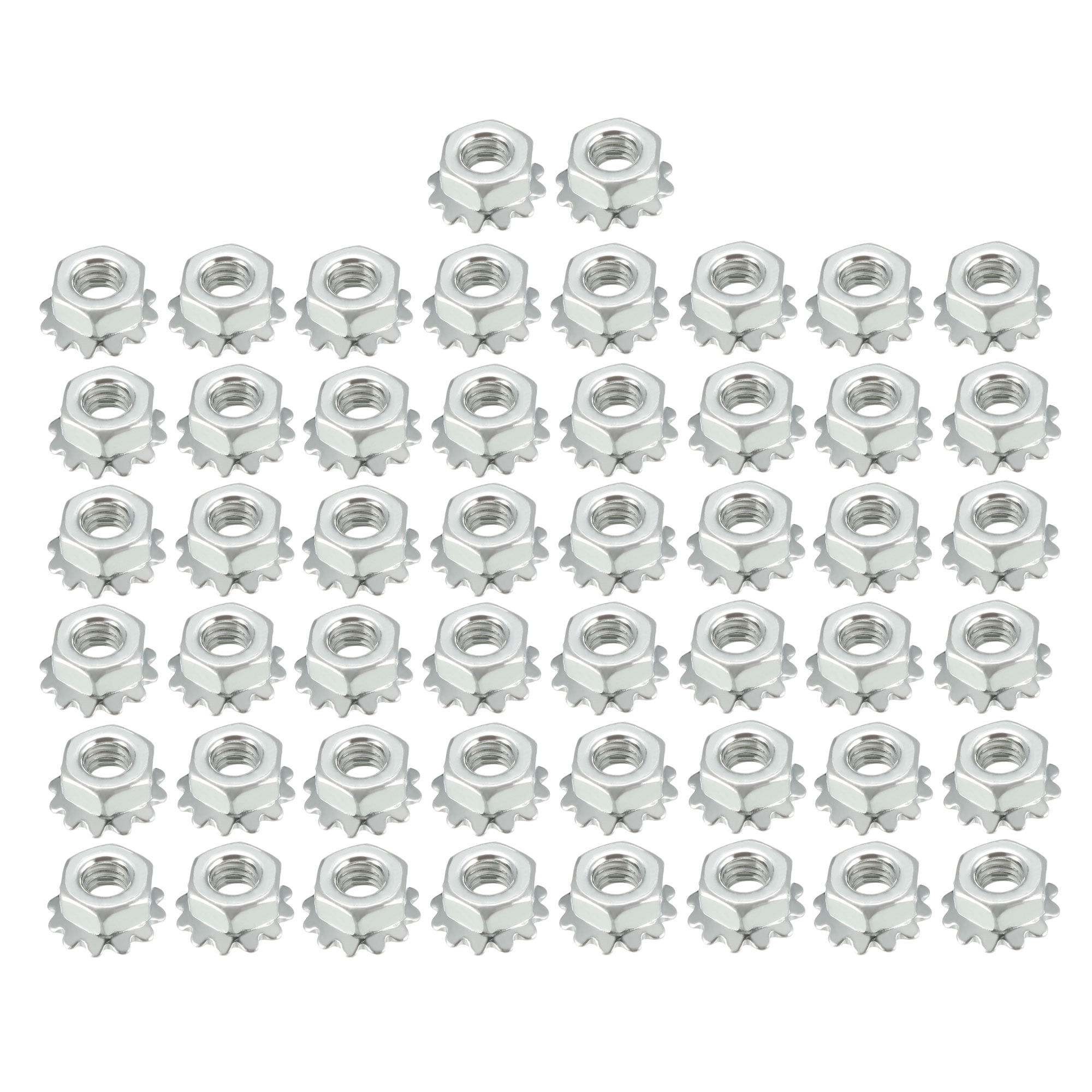 M3 Carbon Steel Female Thread Kep Hex Head Lock Nut 50pcs - Walmart.com