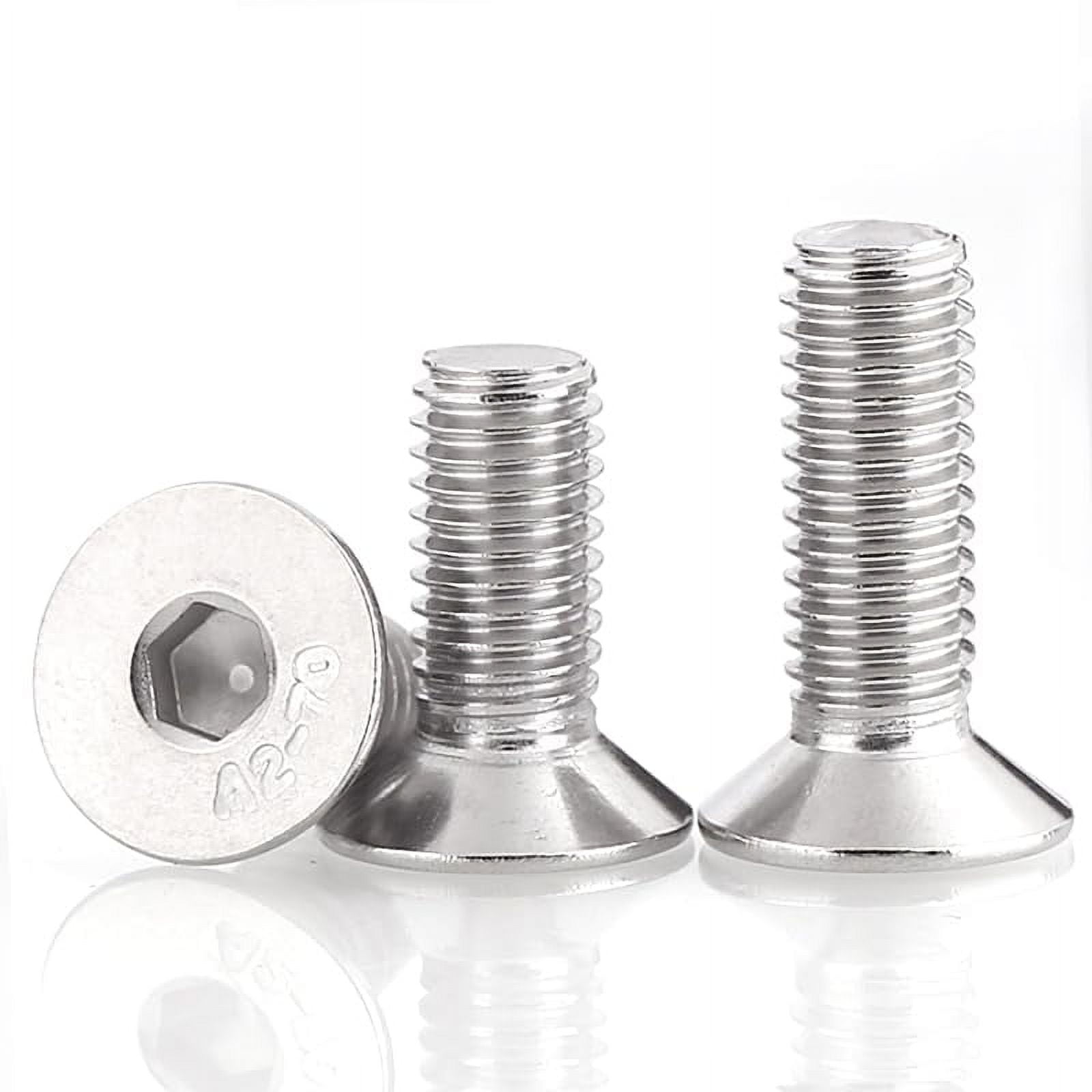 M3 Flat Head Screw, 100Pcs M3-0.5x10mm Flat Head Cap Screws and Bolts ...