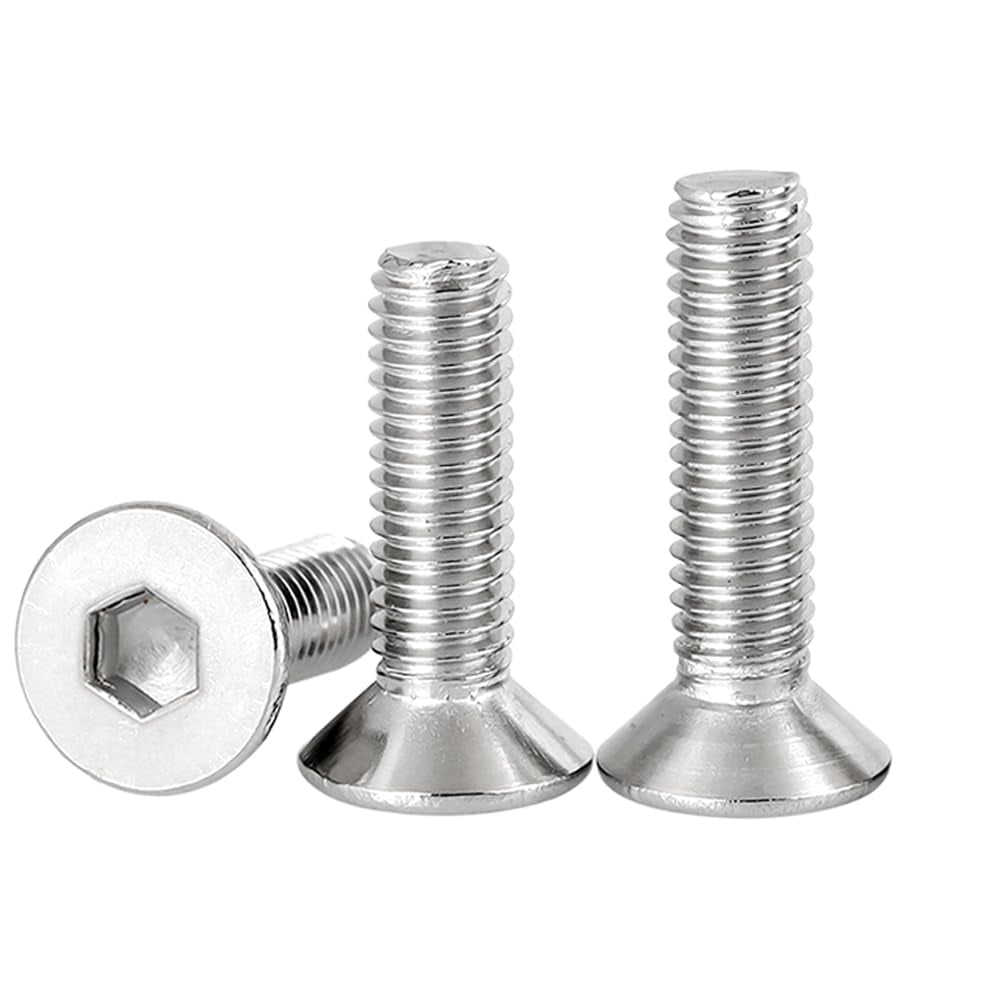 M3 Flat Head Screw, 75Pcs M3-0.5x18mm Flat Head Cap Screws and Bolts ...