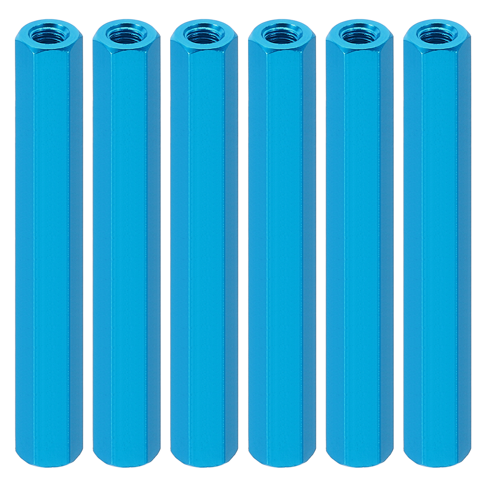 M3 Hex Nuts, 6pcs M3 Threaded Spacers Aluminum 60mm L Female Metal ...