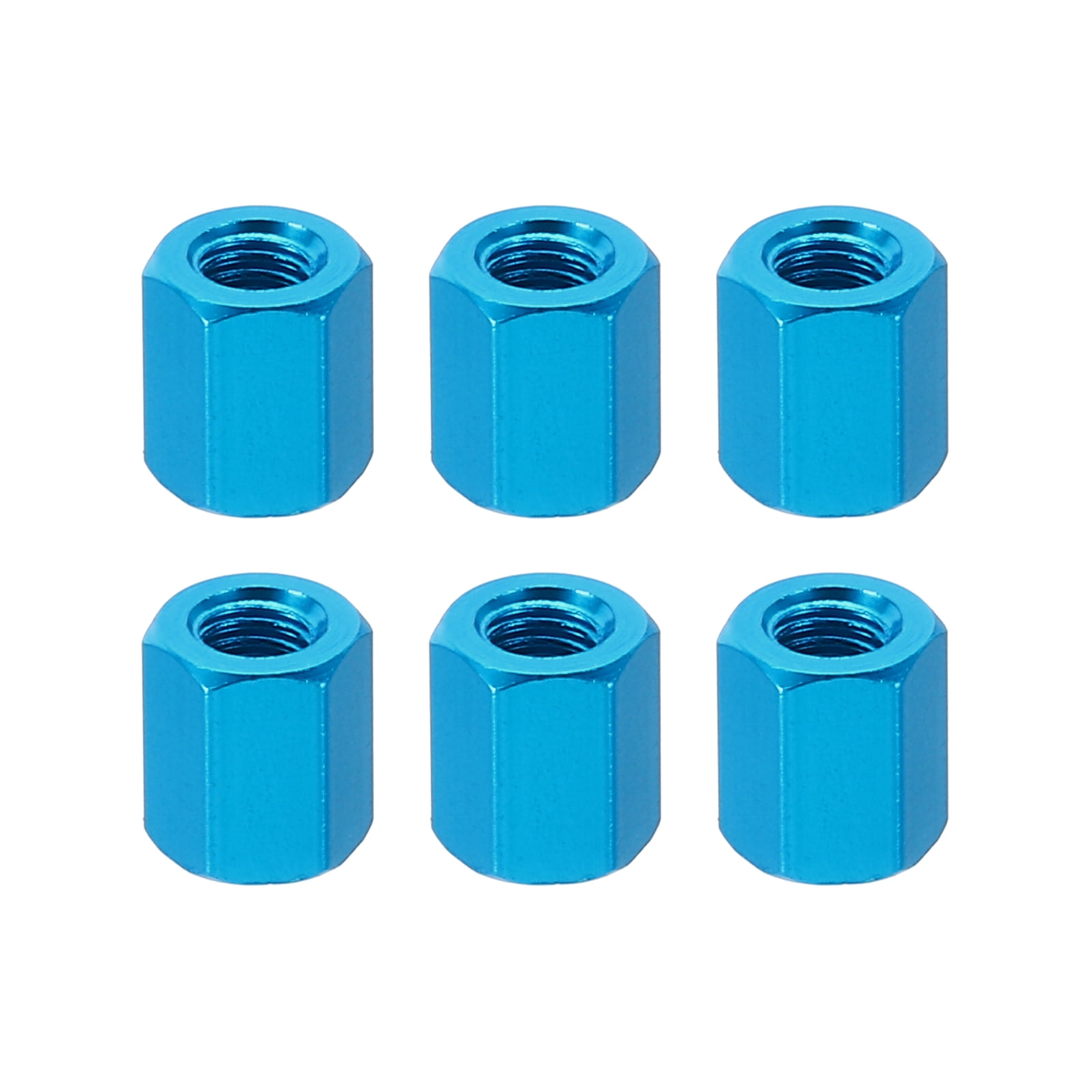 M3 Hex Nuts, 6pcs M3 Threaded Spacers Aluminum 6mm L Female Metal ...