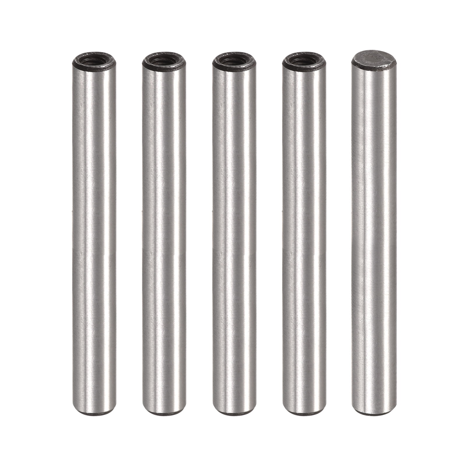 M3 Internal Thread Dowel Pin 5 Pack 5x40mm Chamfering Flat Carbon Steel ...