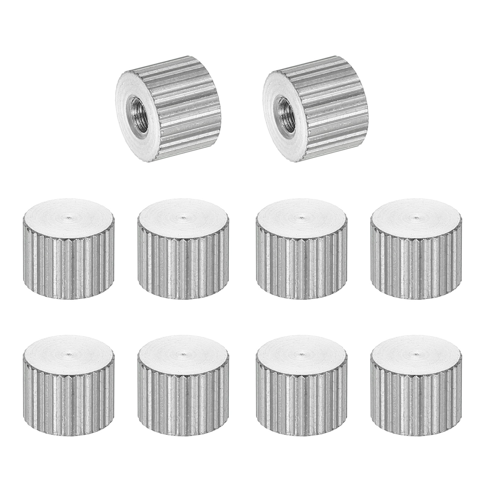 M3 Knurled Thumb Nuts, 10pcs 304 Stainless Steel Flat Head Blind Hole ...