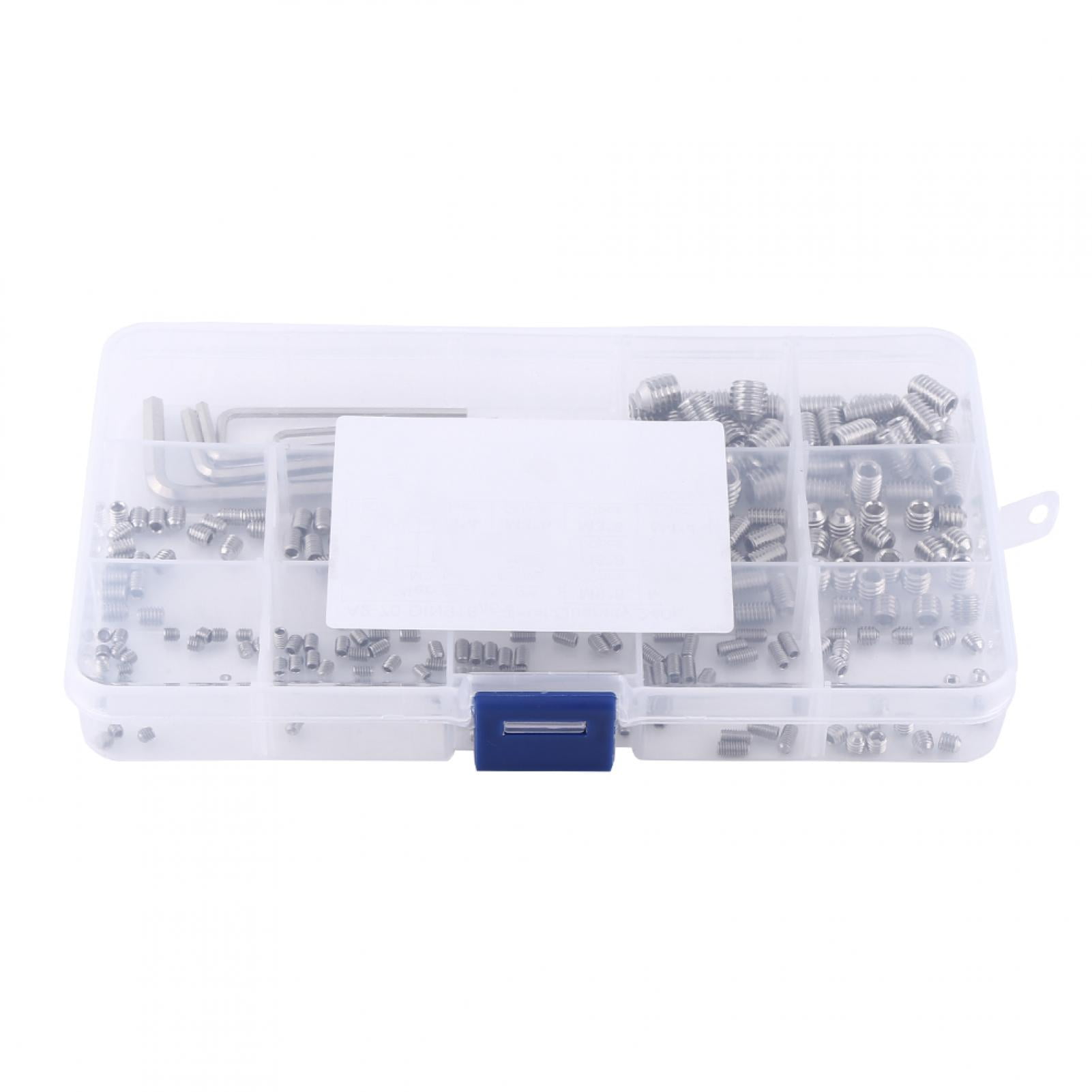 M3 M4 M5 M6 M8 Hex Socket Set Screws Assortment Kit with Hex Keys, 240 ...