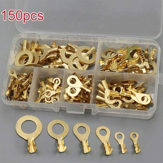 M3/M4/M5/M6/M8/M10 Ring Lugs Eyes Copper Crimp Terminals Cable Lug Wire ...