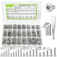 M3/M4/M5/M6 Nuts and Bolts Assortment Kit, 1160Pcs Hex Button Head Cap Metric Machine Screws ...