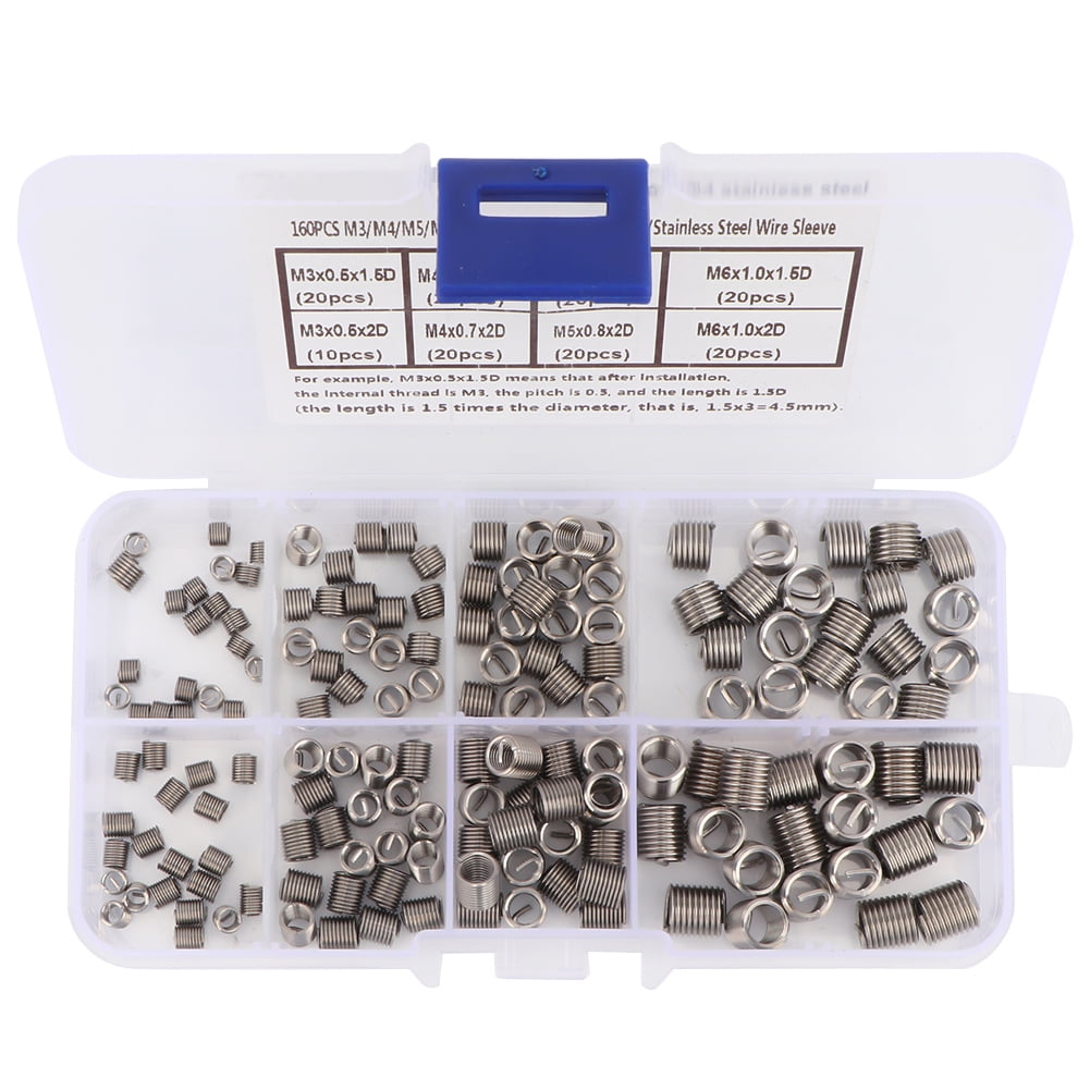 M3-M6 Stainless Steel Thread Repair Kit, Includes Screws & Sleeves for ...