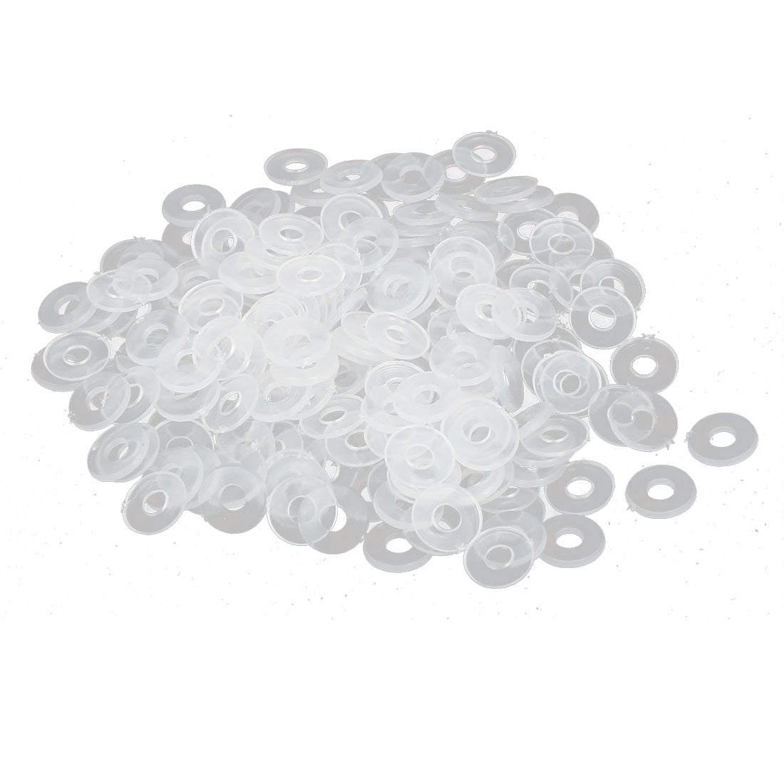M3 PE Plastic Flat Washers Spacers Gaskets Fastener Clear 200PCS ...