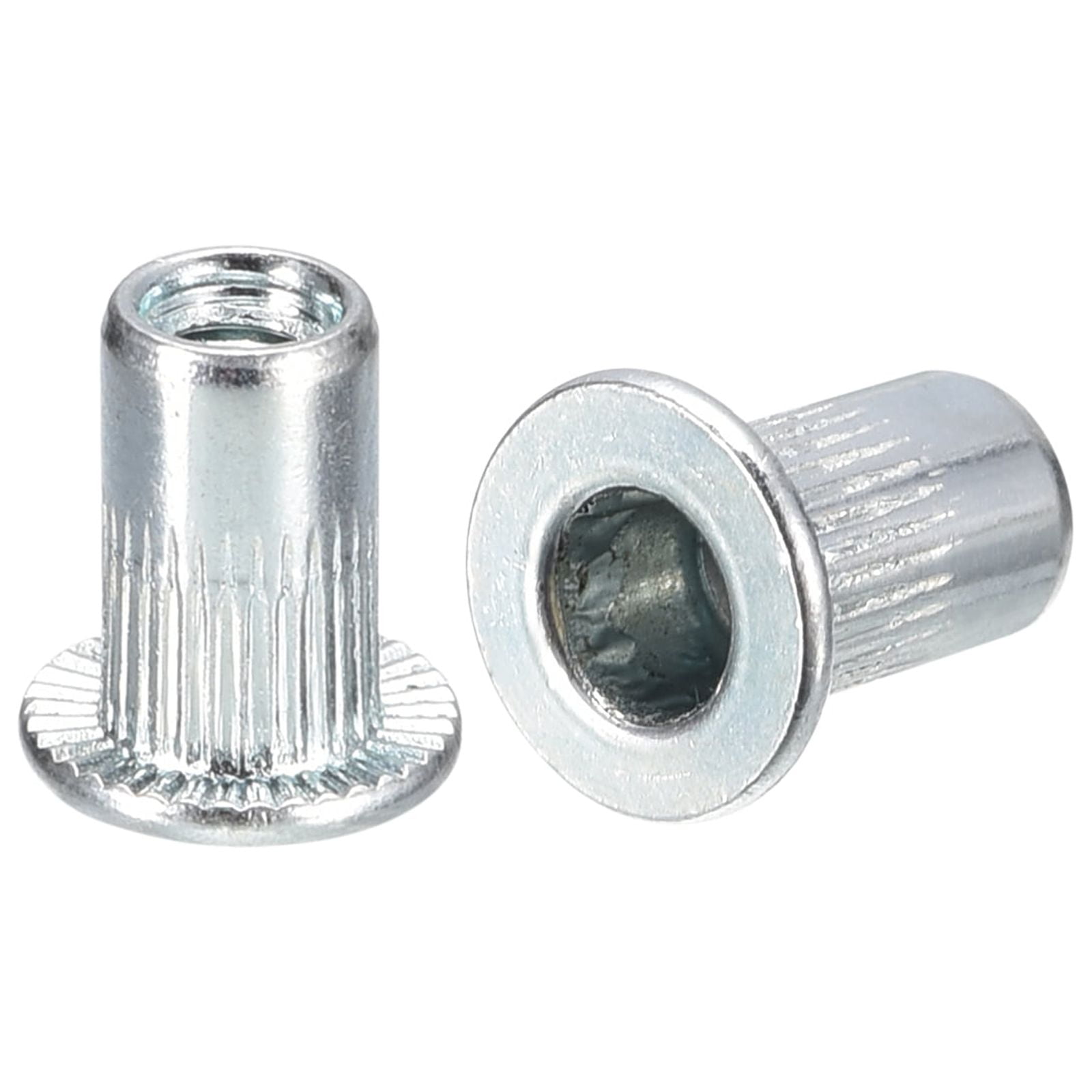 M3 Rivet Nuts, 150 Pack Zinc Plated Carbon Steel Knurled Flat Head ...