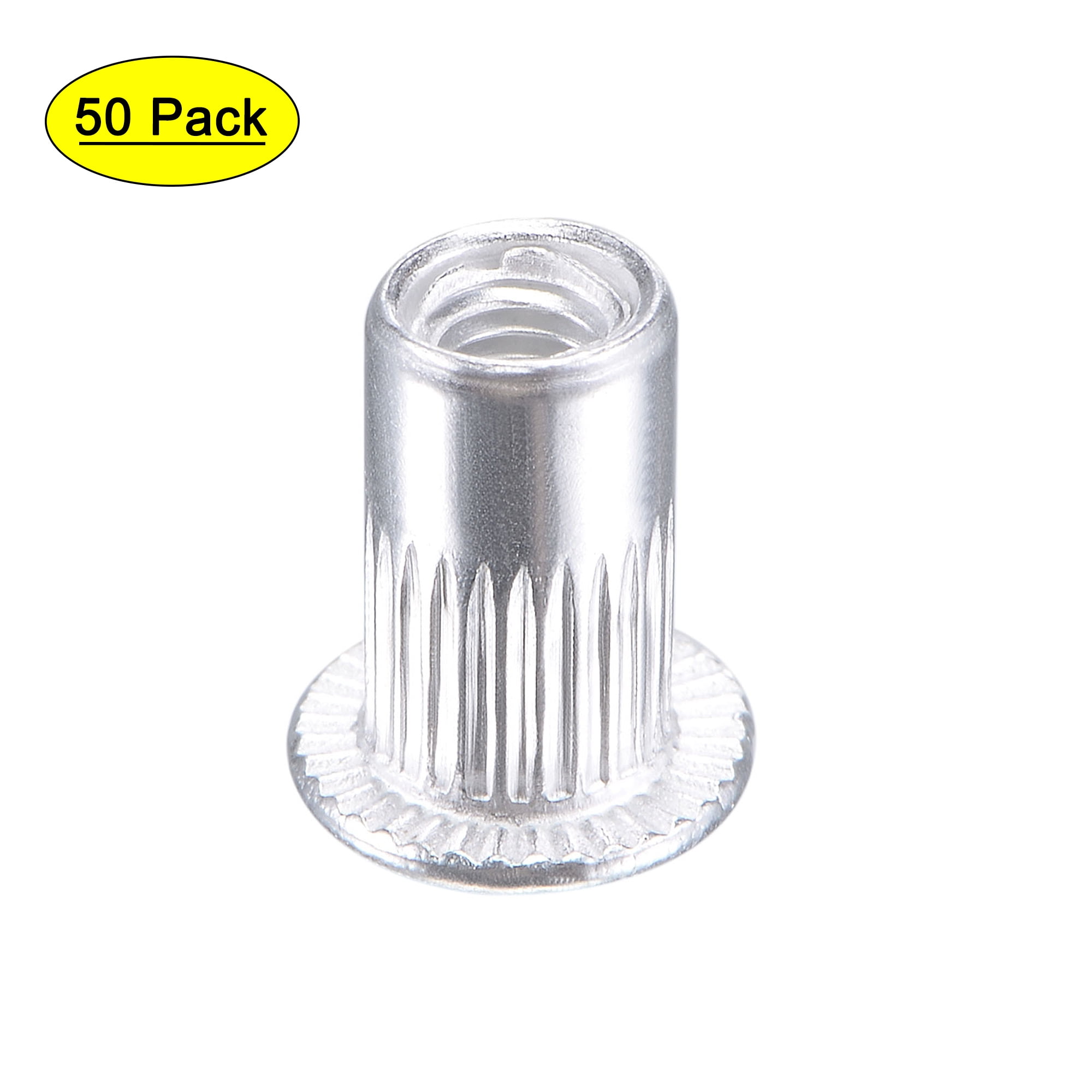 M3 Rivet Nuts Aluminium Alloy Knurled Flat Head Threaded Insert Nut ...