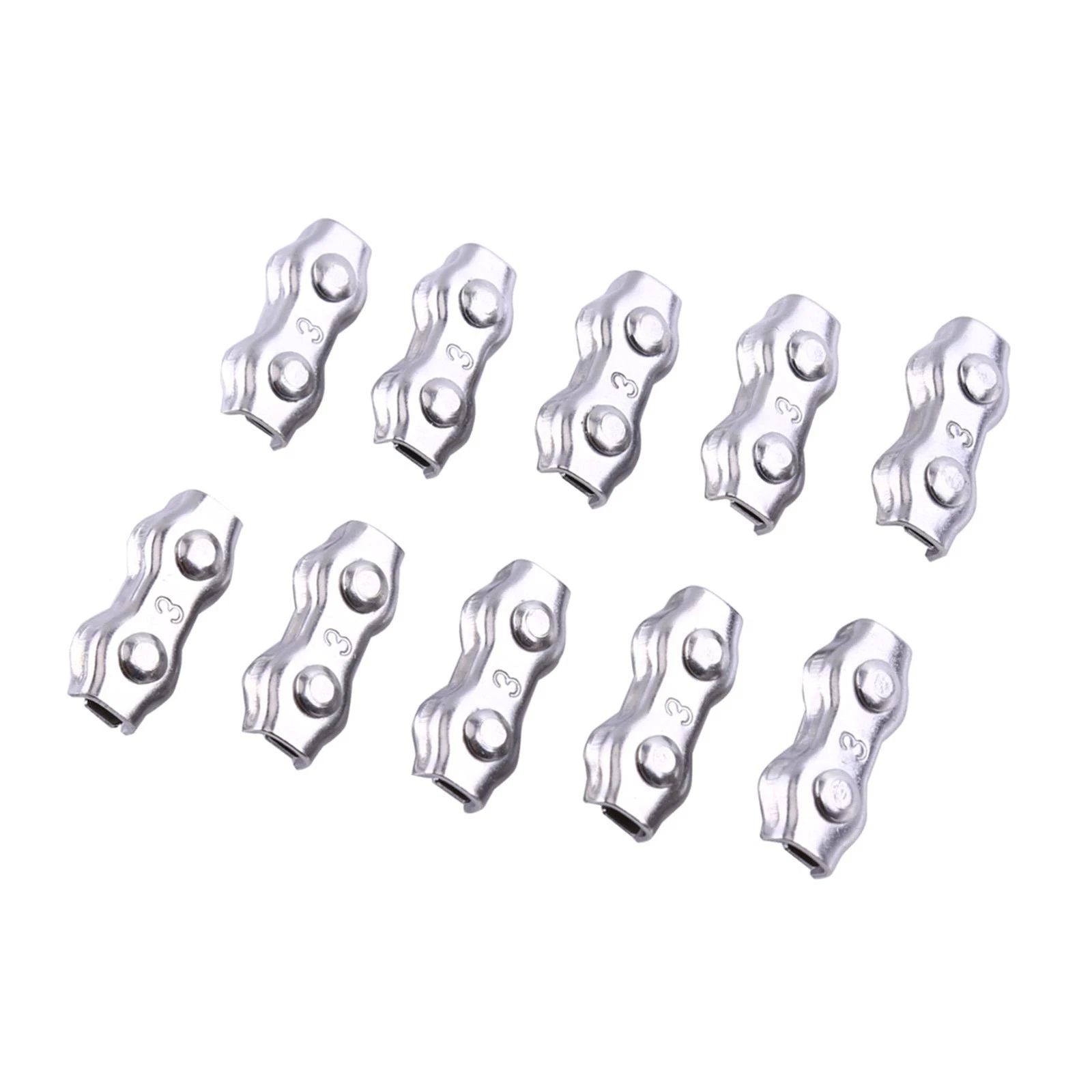 M3 Stainless Steel Duplex Clips Wire Rope Cable Grips Clamps 1 ...
