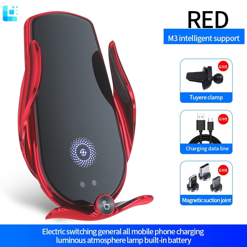 M3 Wireless Charger Auto-Sensor Car Air Vent Phone Holder 15W Fast ...
