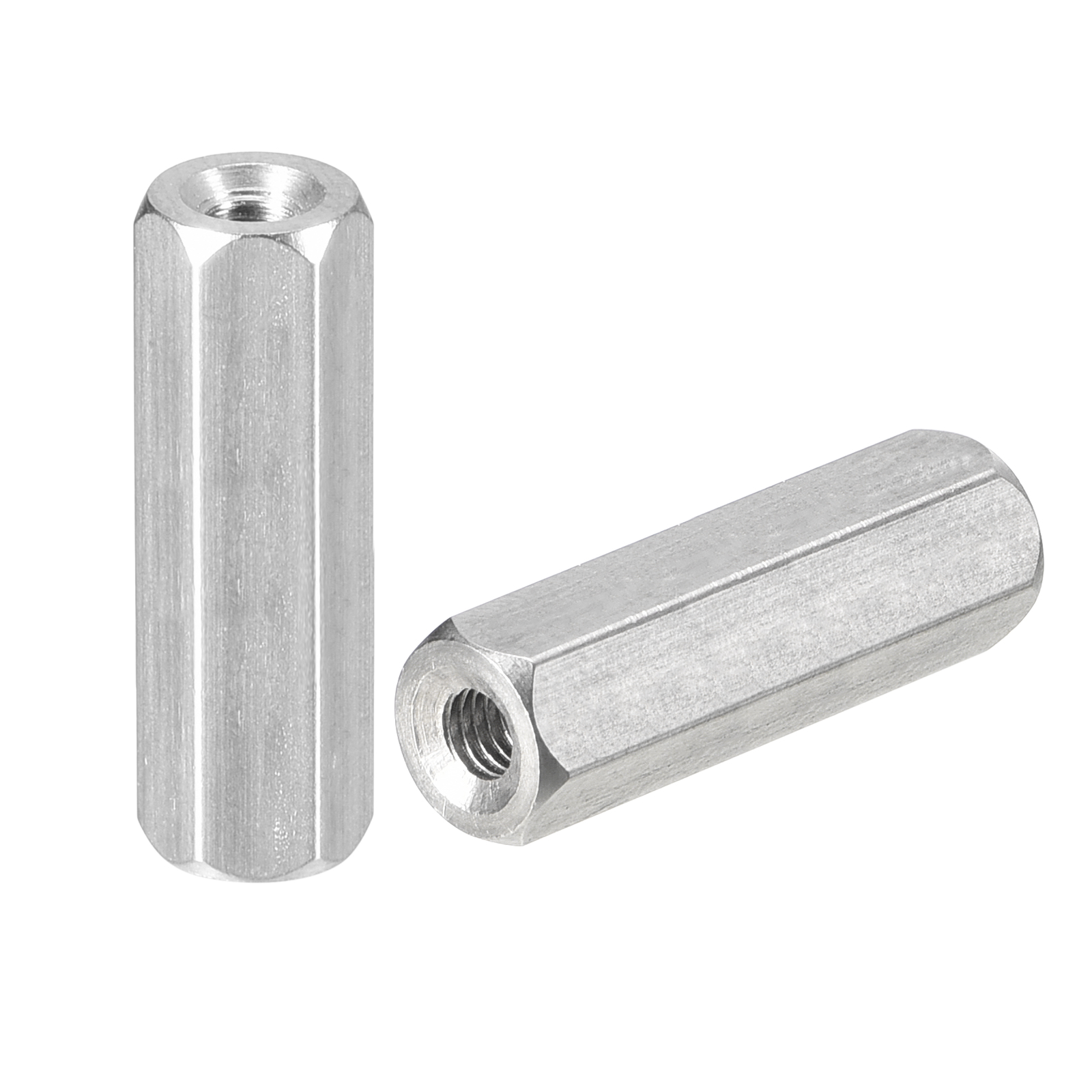 M3 x 0.5-Pitch 20mm Length Coupling Nuts, 5 Pack 304 Stainless Steel ...