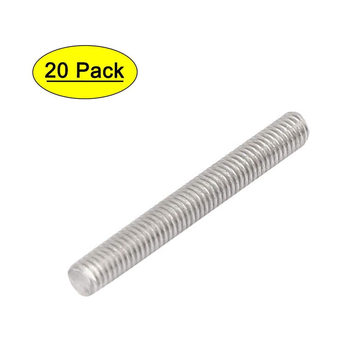 M3 x 25mm 0.5mm Pitch 304 Stainless Steel Fully Threaded Rods Silver ...