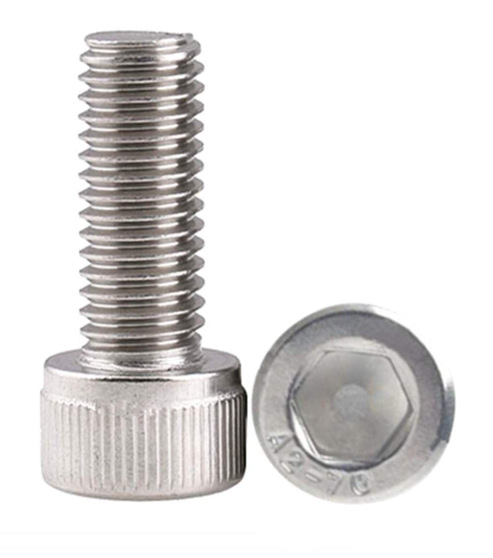 M3 x 6mm Socket Head Cap Screw, Full Thread,304 Stainless Steel Hex Socket Cap Bolts 100pcs ...