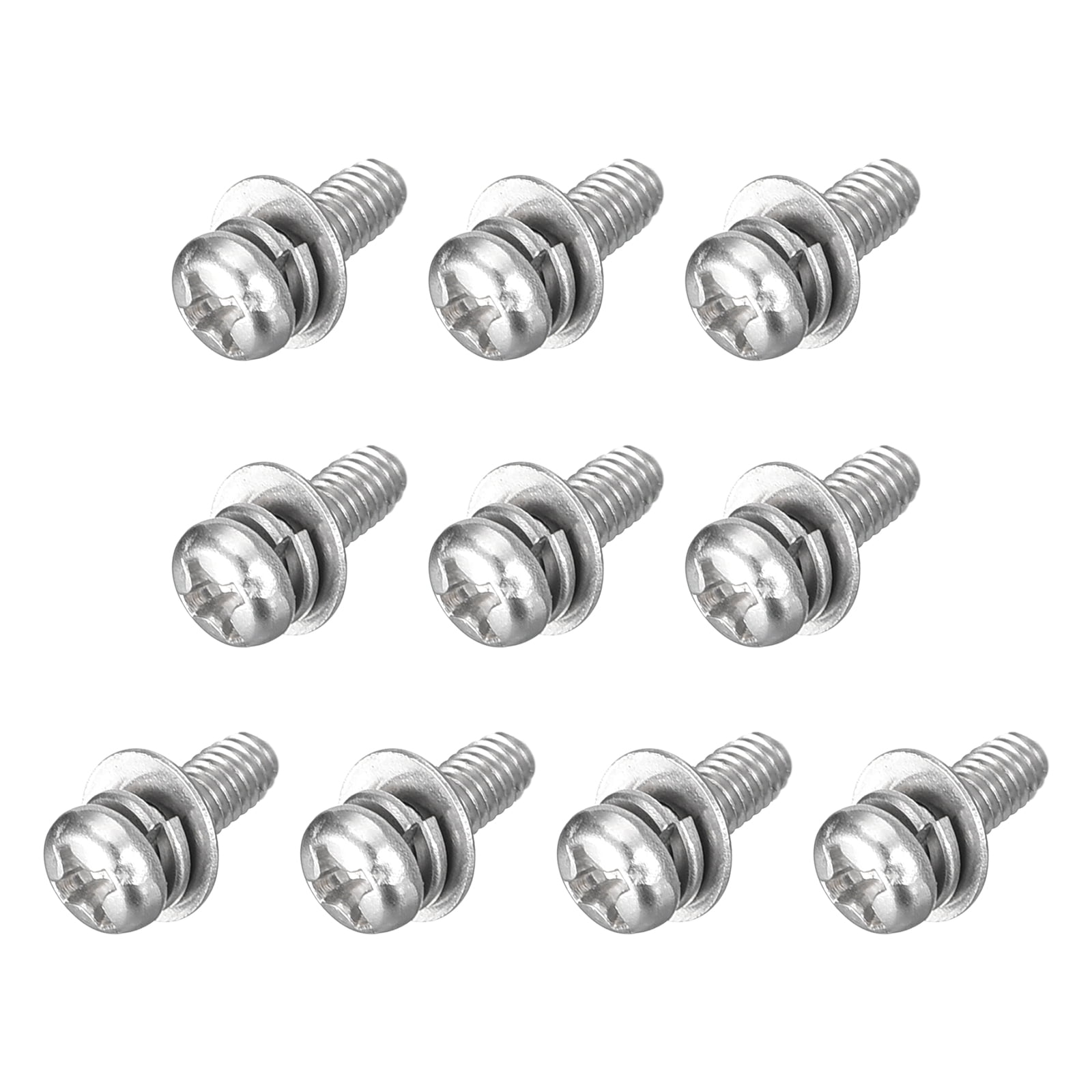 M3 x 8mm 304 Stainless Steel Phillips Pan Head Machine Screws Bolts ...