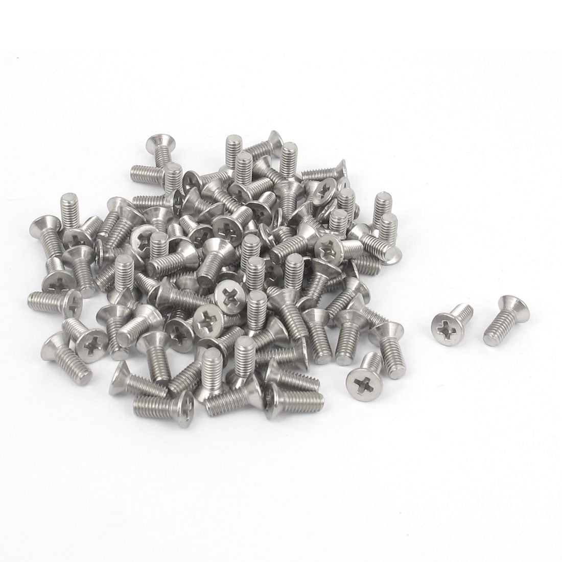 M3 x 8mm Metric Flat Head Countersunk Bolts Machine Screws 100pcs ...