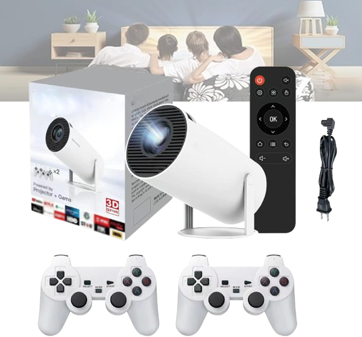 M300 Projector And Game, Game Projector M300 Max, Smart Projector With ...