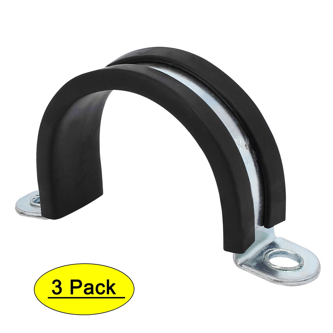 M38 EPDM Rubber Lined U Shaped Pipe Tube Strap Clamps Clips Fasteners ...