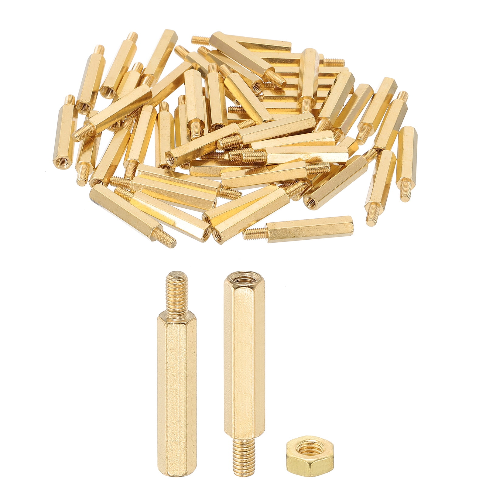 M3X24mm+6mm Standoff Screws, 80Pcs Male to Female Hex Brass PCB ...