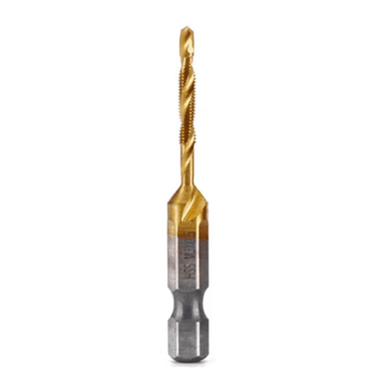 M3x0.5mm Hex Shank Titanium Plated HSS Screw Thread Metric Tap Drill ...