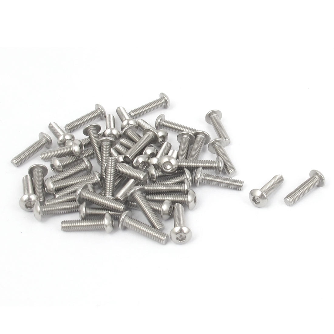 M3x12mm 304 Stainless Steel Hex Socket Countersunk Round Head Screw ...