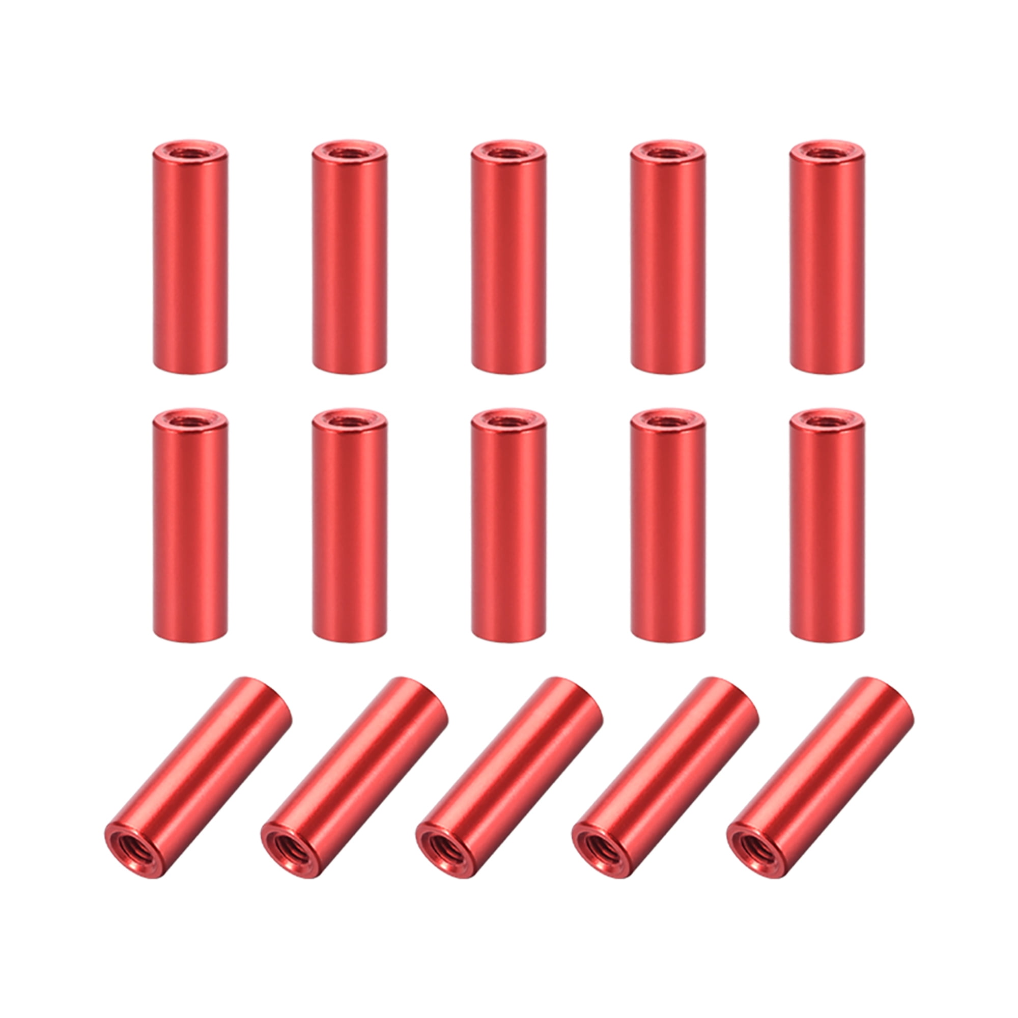 M3x15mm Round Aluminum Standoff Column Spacer Female Red for FPV ...