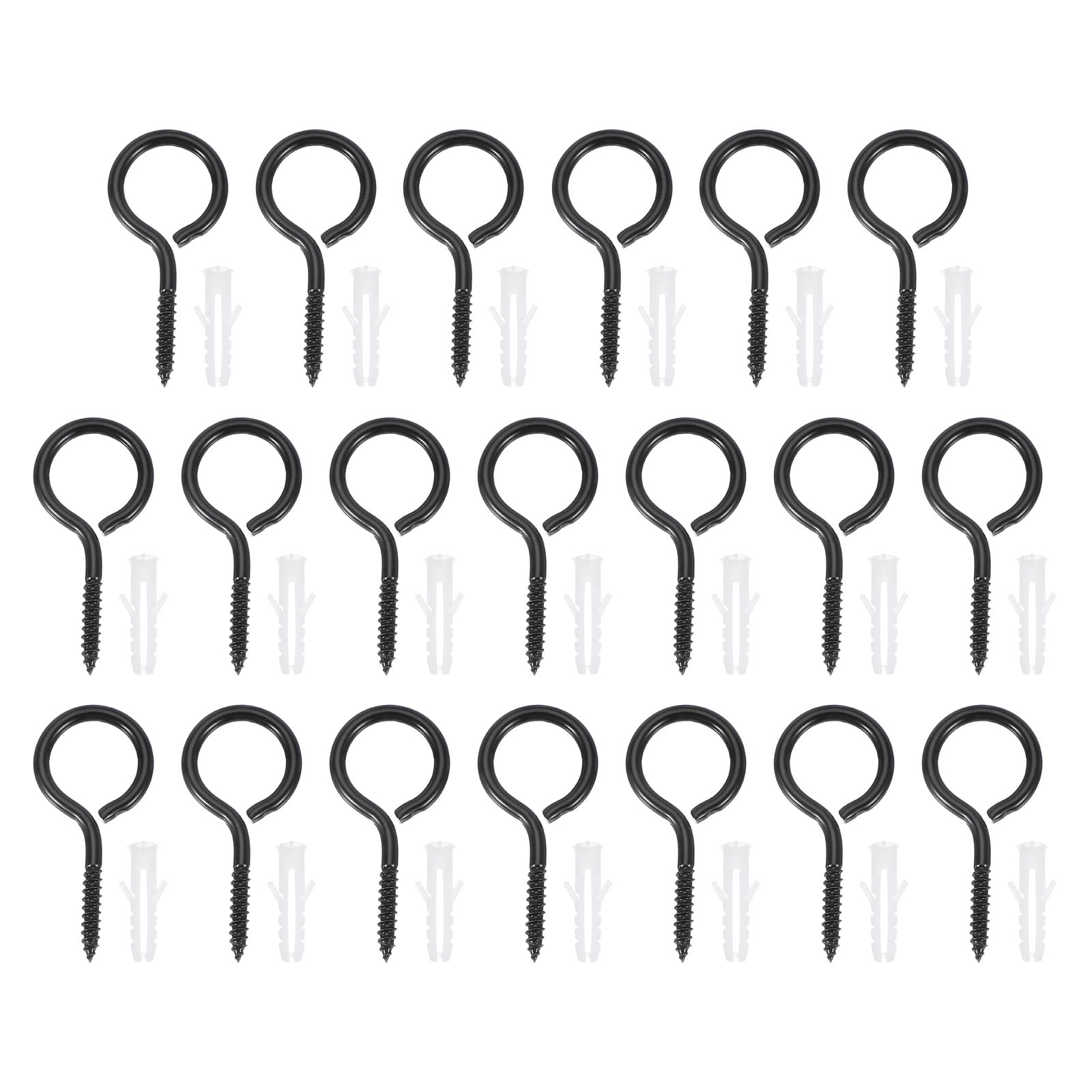 Uxcell Screw-in Hooks Self Tapping Screw with Expansion Bolt M3x15x40mm ...