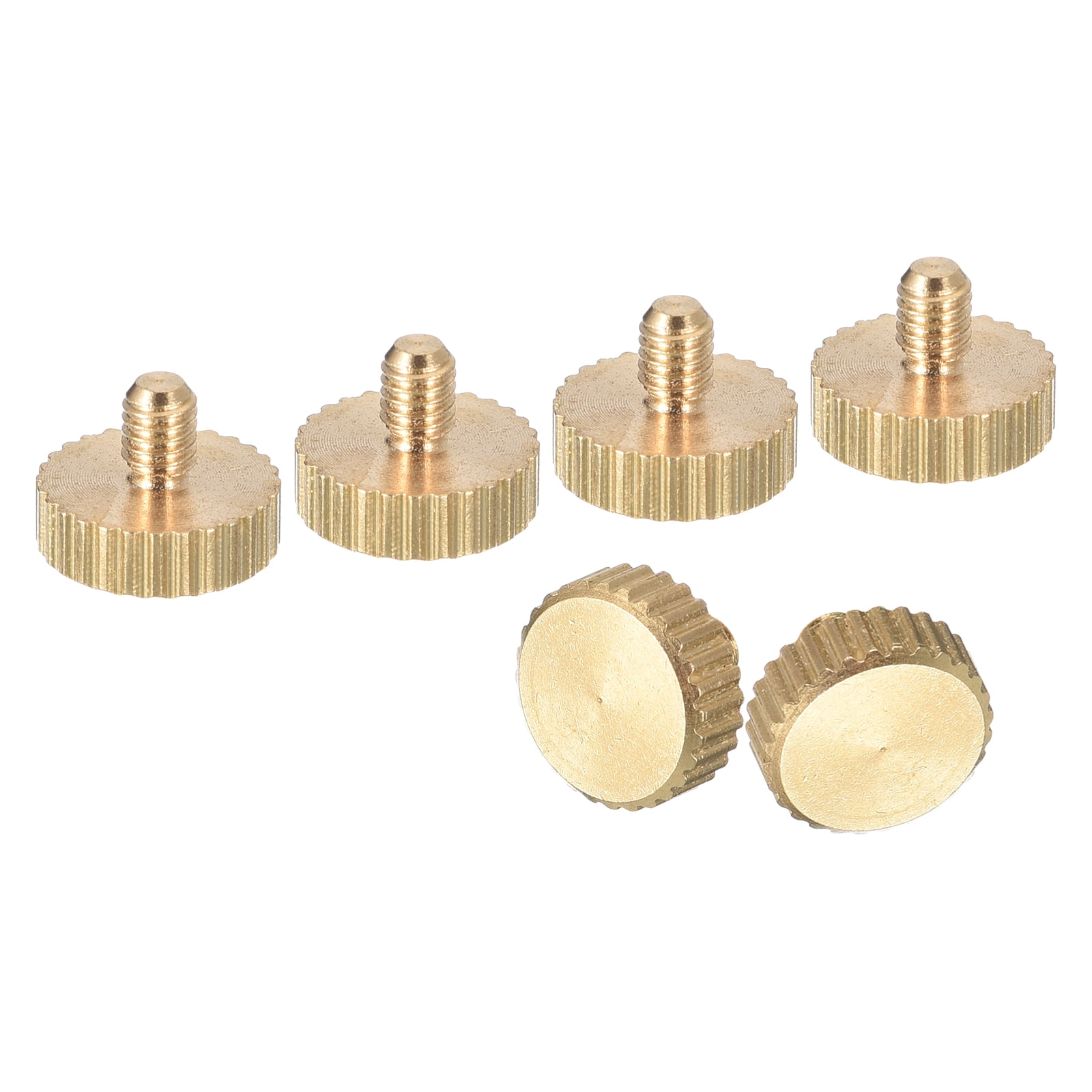 M3x4mm Knurled Thumb Screws, 6 Pack Flat Knurled Head Brass Thumb ...