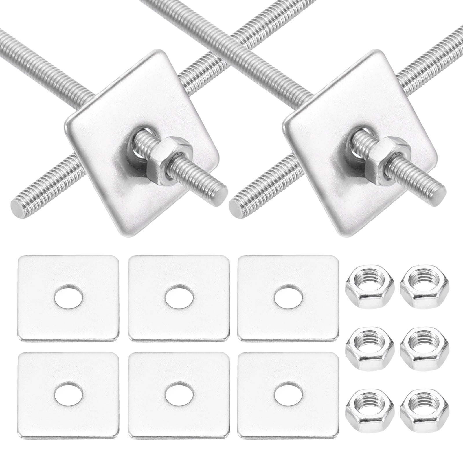 M3x50mm Fully Threaded Rod, 8Set 304 Stainless Steel Threaded Rods Bar ...