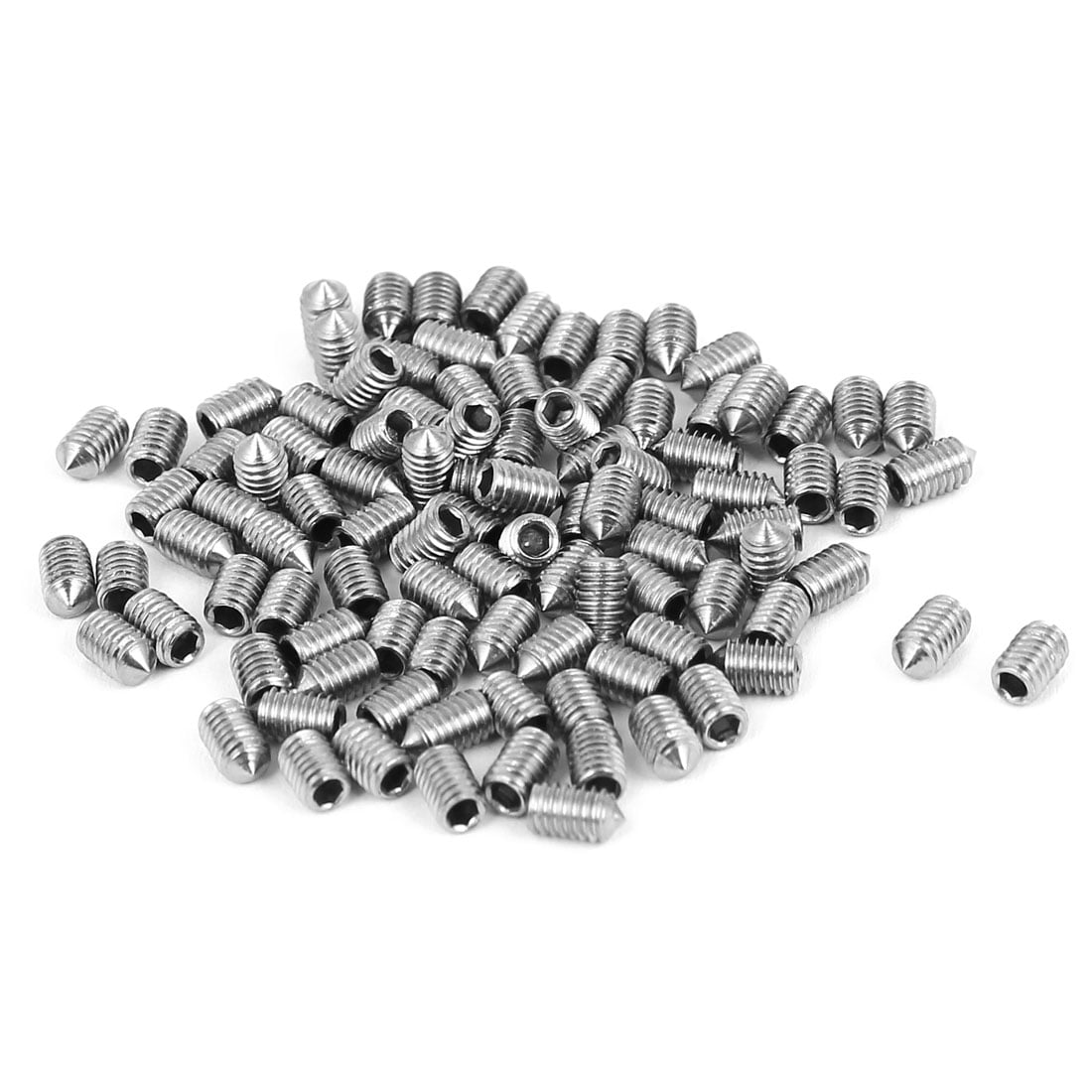 M3x5mm Stainless Steel Cone Point Grub Screws Hex Socket Set Screw ...