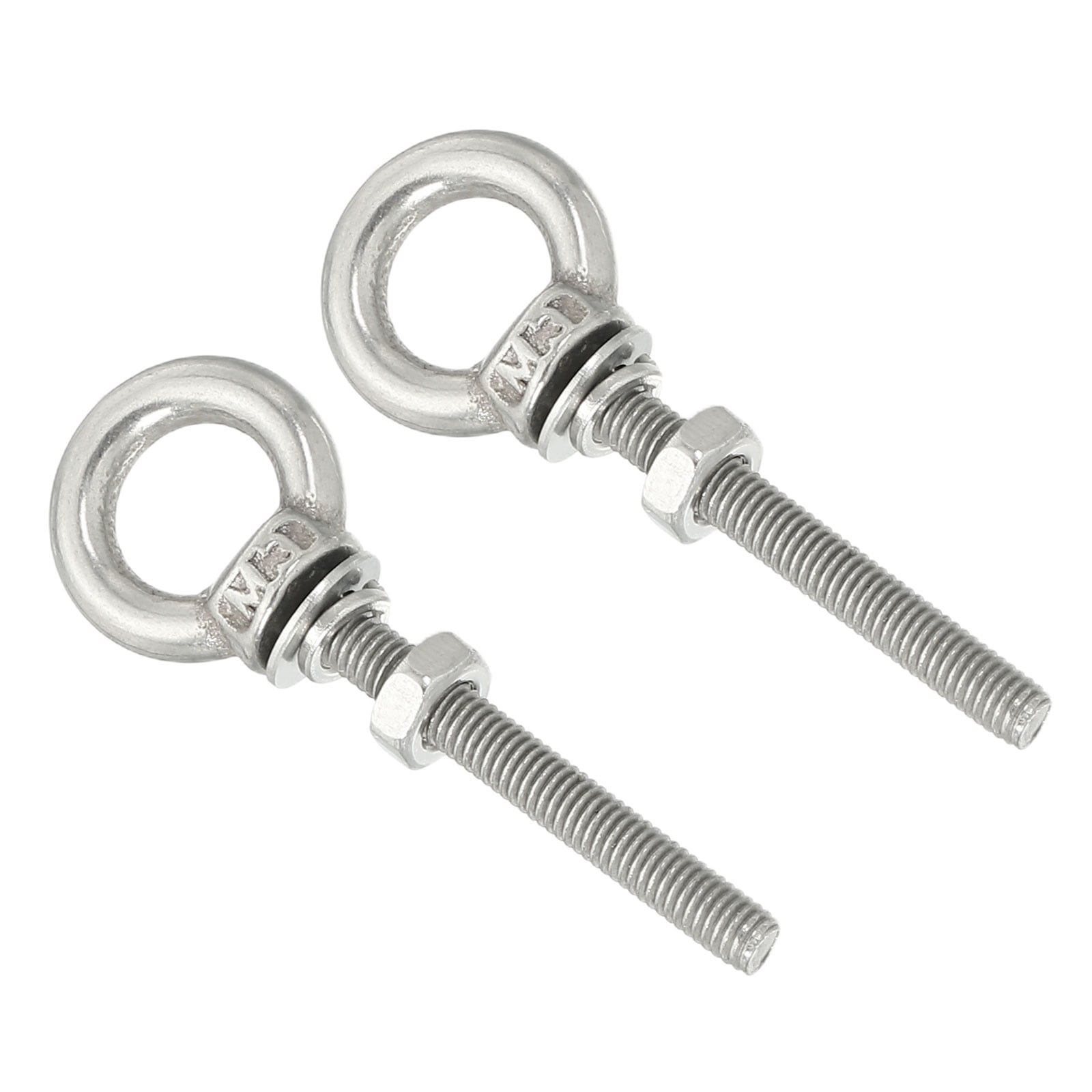 M3x60 1/8"x0.98" Stainless Steel Eye Bolts Threaded Screw Eyebolt ...